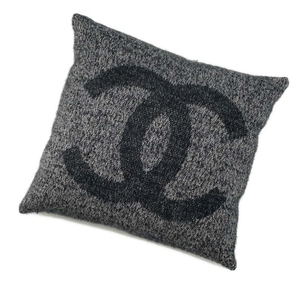 CHANEL | Other | Chanel Cushion Coco Mark Cashmere Silk Black | Poshmark